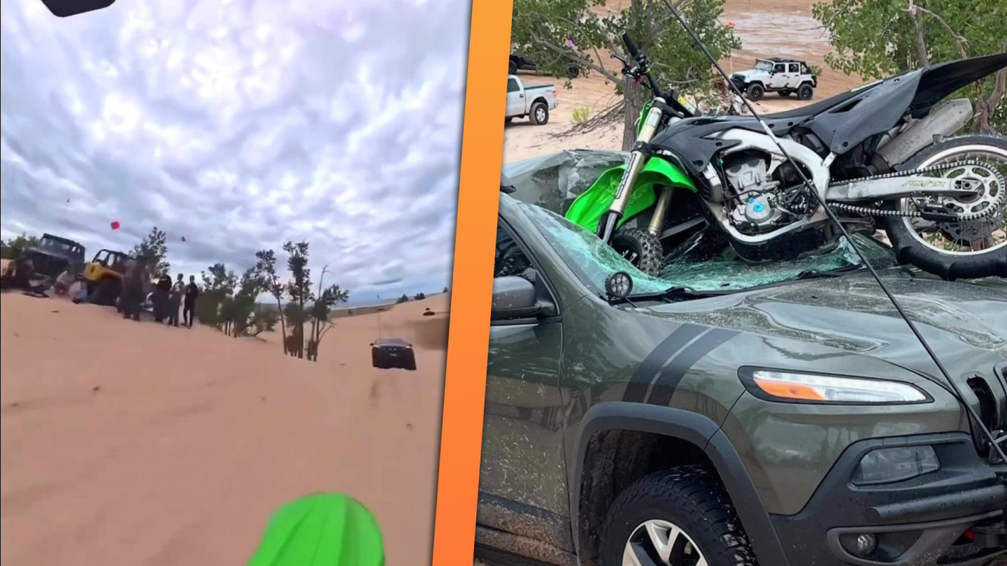 This Jeep Wrangler Is Completely Unrecognizable After Falling Off ...
