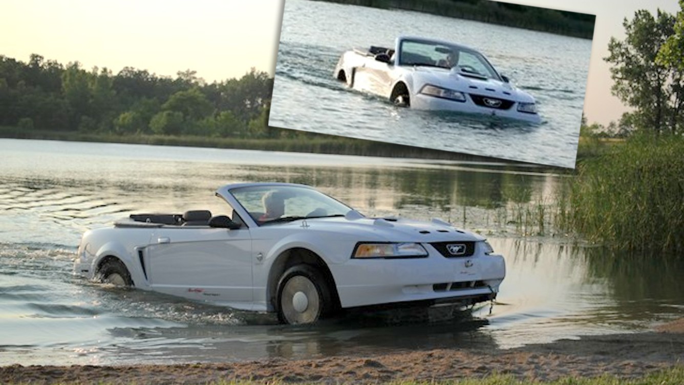 An Amphibious Ford Mustang Is the Best Way to Troll Yacht Clubs
