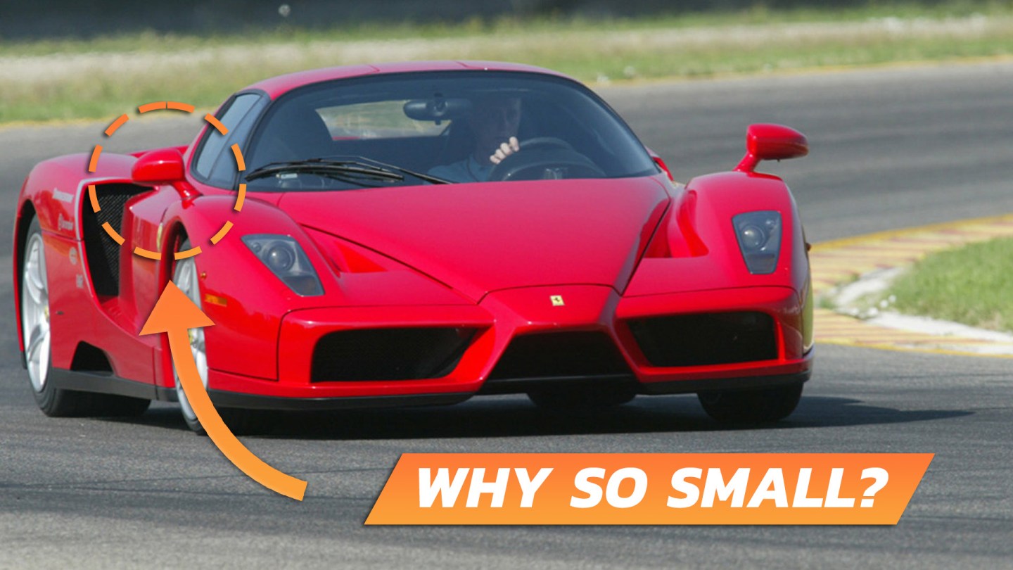 Here's Why the Ferrari Enzo's Side Mirrors Don't Match
