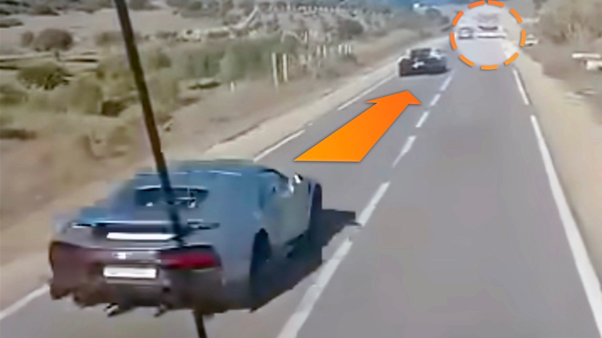 Two Bugattis Crashed in the Dumbest Way Possible and a Poor Dump Truck ...
