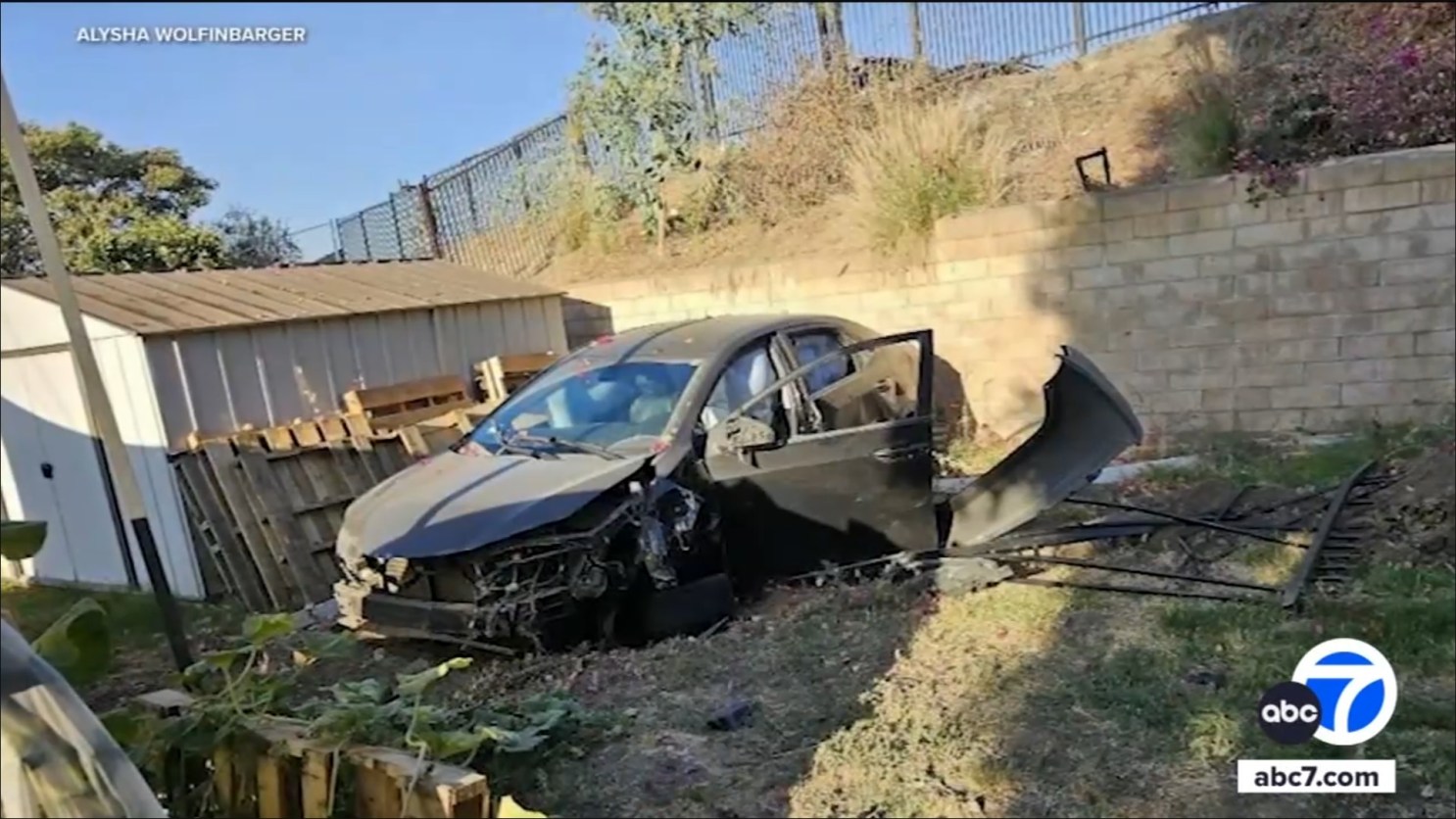 Cars Keep Crashing and Landing in a California Woman's Backyard