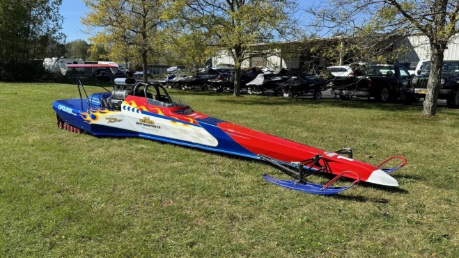 This Dragster Snowmobile With a Supercharged Small-Block V8 Is a ...