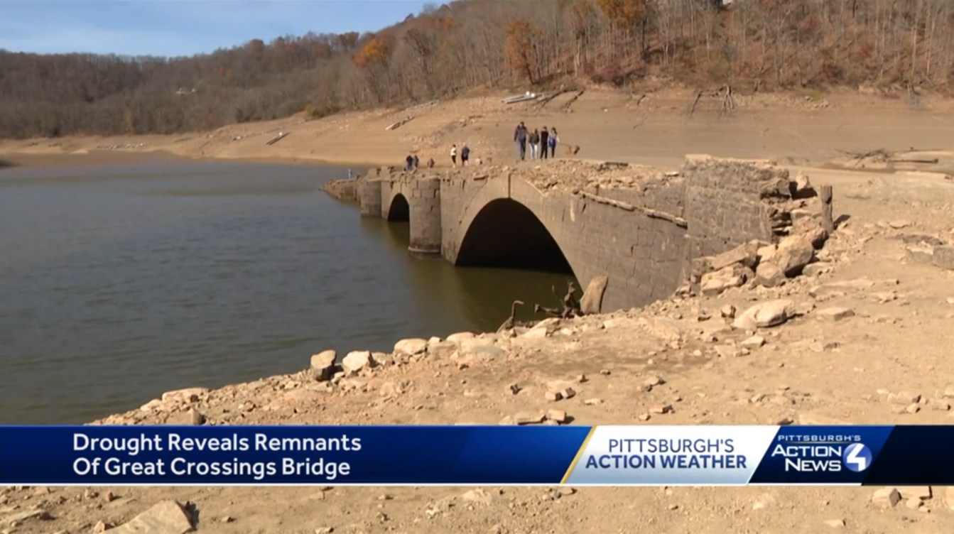 200-Year-Old Bridge Emerges From Pennsylvania Lake During Severe Drought