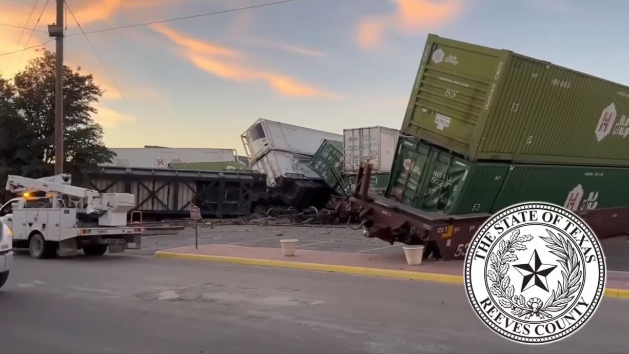 Watch Texas Deputy Attempt to Cross Train Tracks and Get Hit By a Train