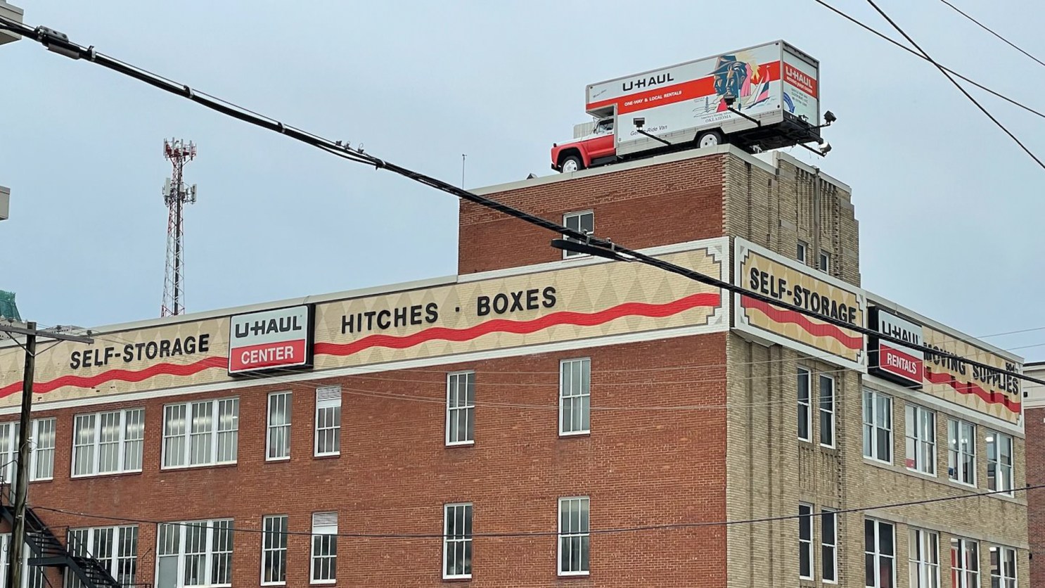 There's a Vintage U-Haul Truck That's Been Sitting on a Building in ...