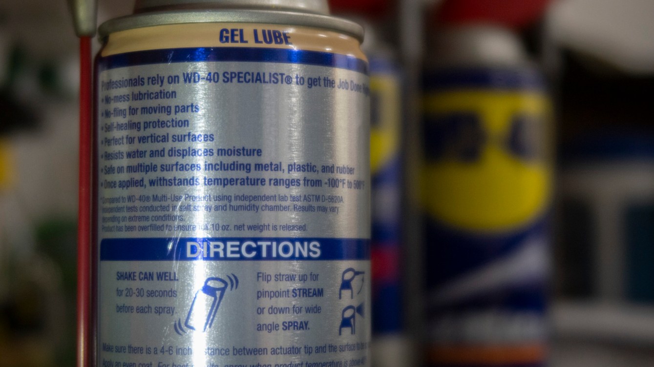 WD-40 Specialist Gel Lube Protects Metal and Stays Where You Spray