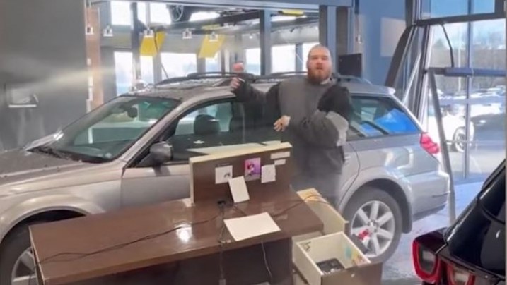 Upset Guy Who Crashed His Just-Bought Subaru Into Dealer Showroom Faces ...