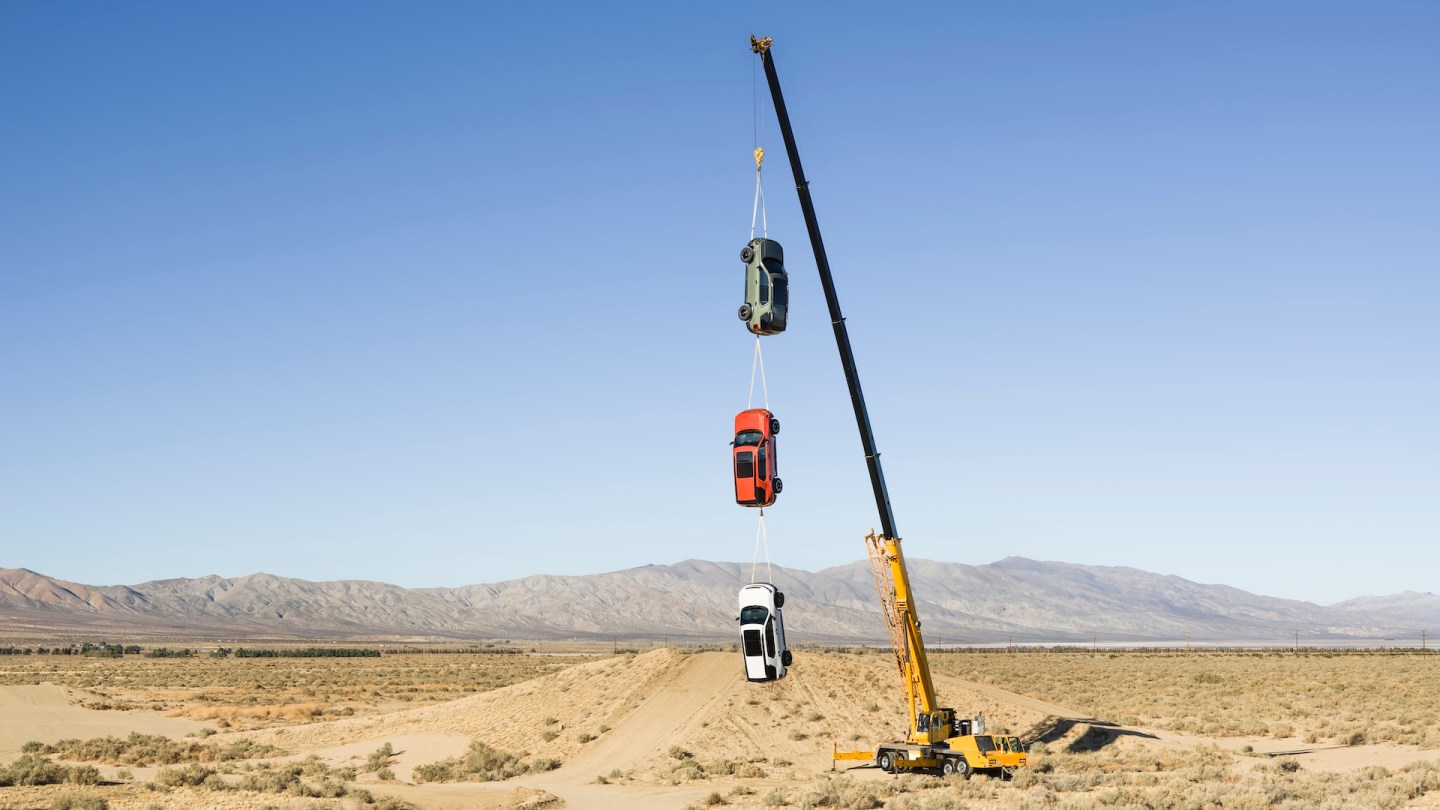 Honda Dangled 3 New Passport SUVs From a Crane to Show How Tough It Is