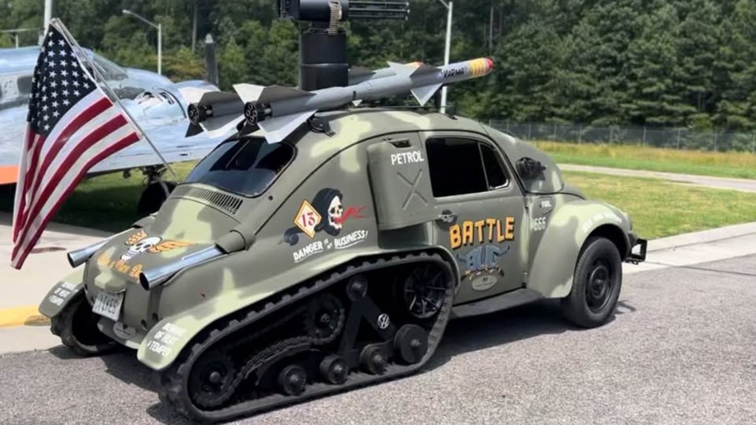 This VW Beetle With Tank Tracks For Sale Is Ready for Battle