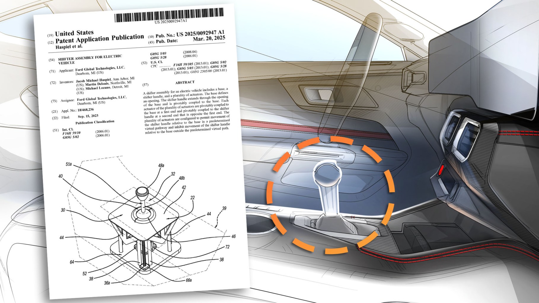 Ford Document Reveals Fake Manual Shifter for EVs With Haptic Feedback