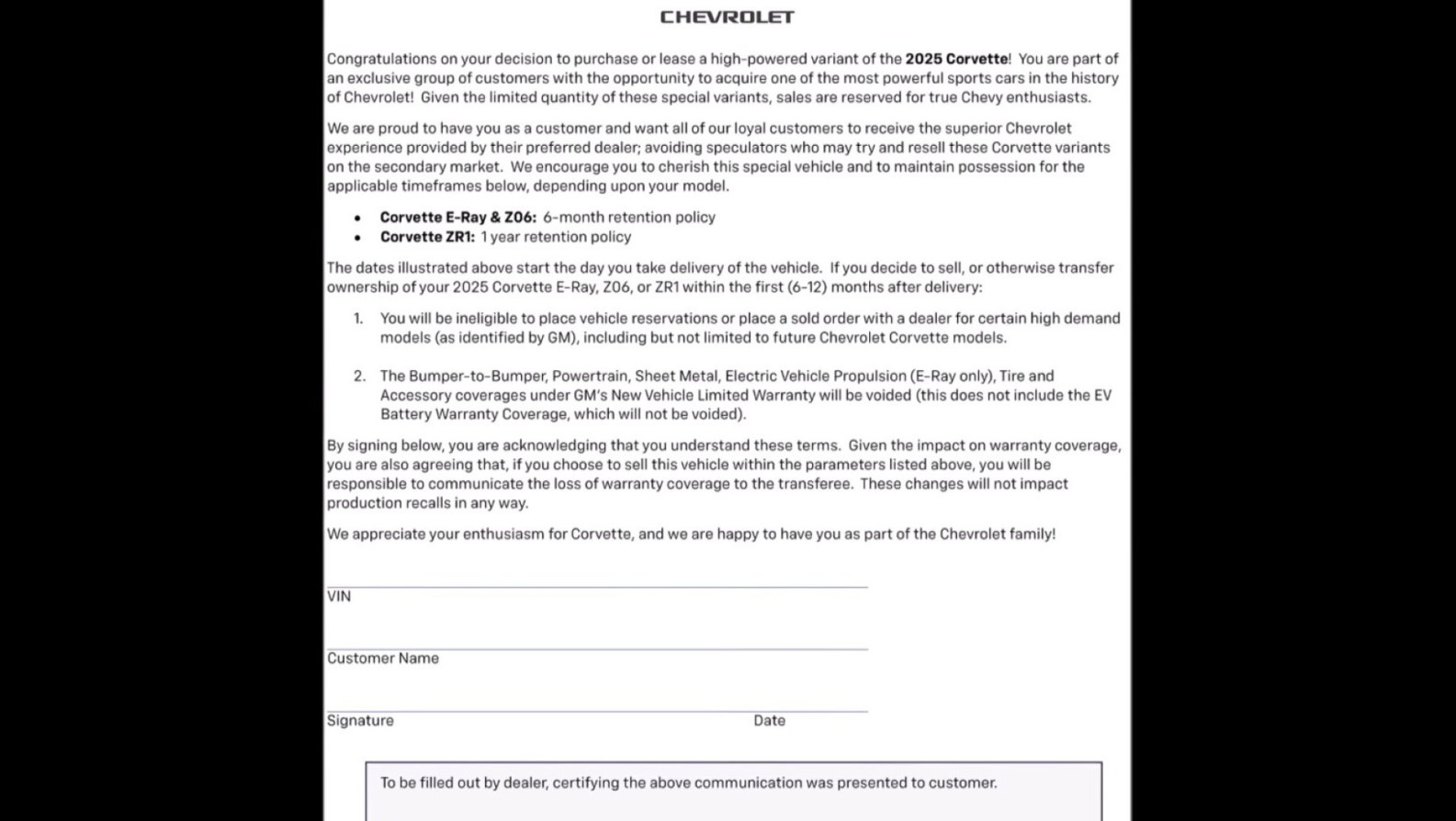 GM Will Void Your Corvette ZR1's Warranty If You Flip It