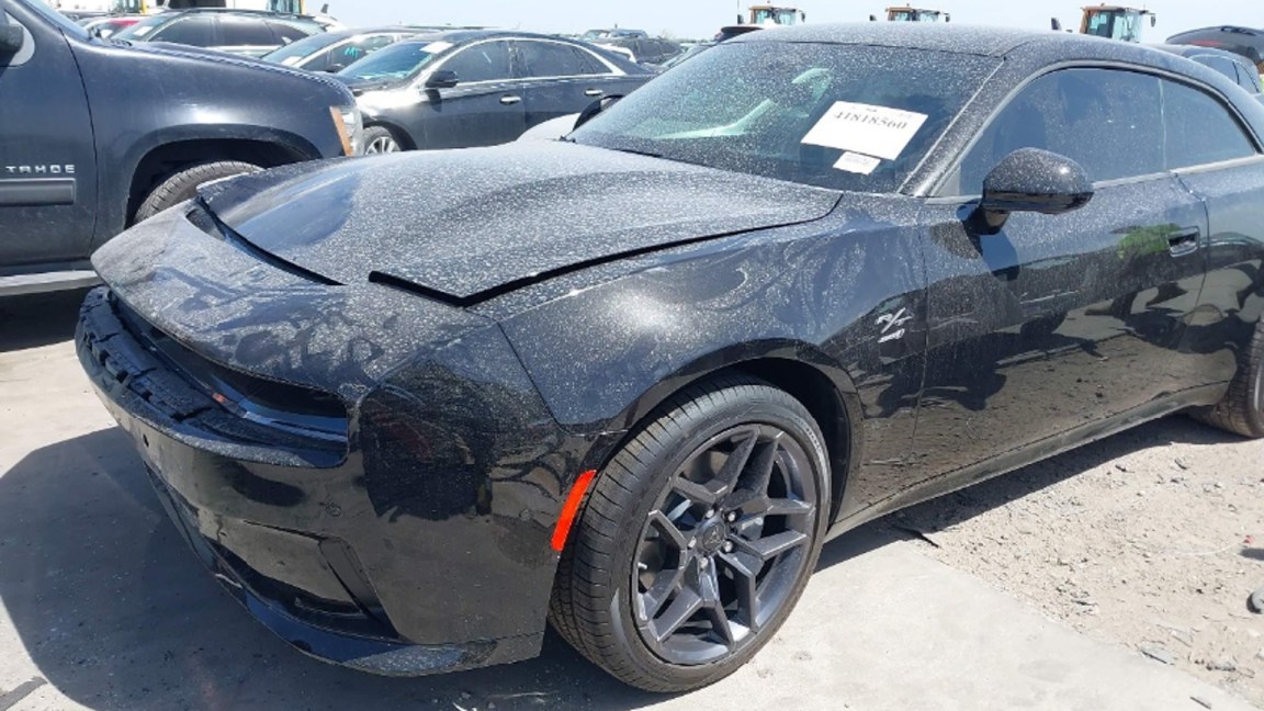 First Wrecked Dodge Charger EV Is Ready for Its Hemi V8 Swap