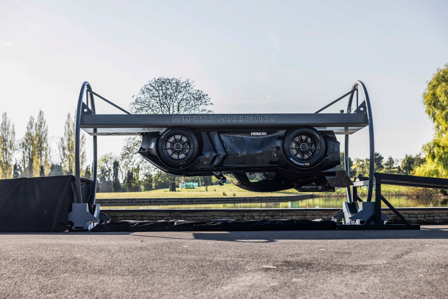 Watch the McMurtry Speirling Fan Car Drive Upside Down