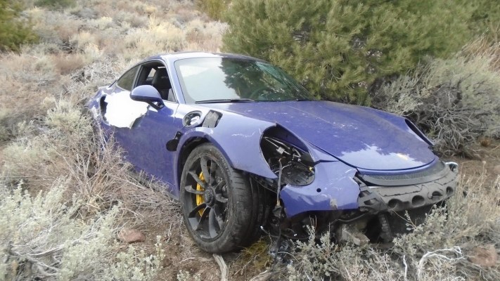 Showboating Porsche 911 GT3 RS Driver Puts It in a Tree at Like 30 MPH