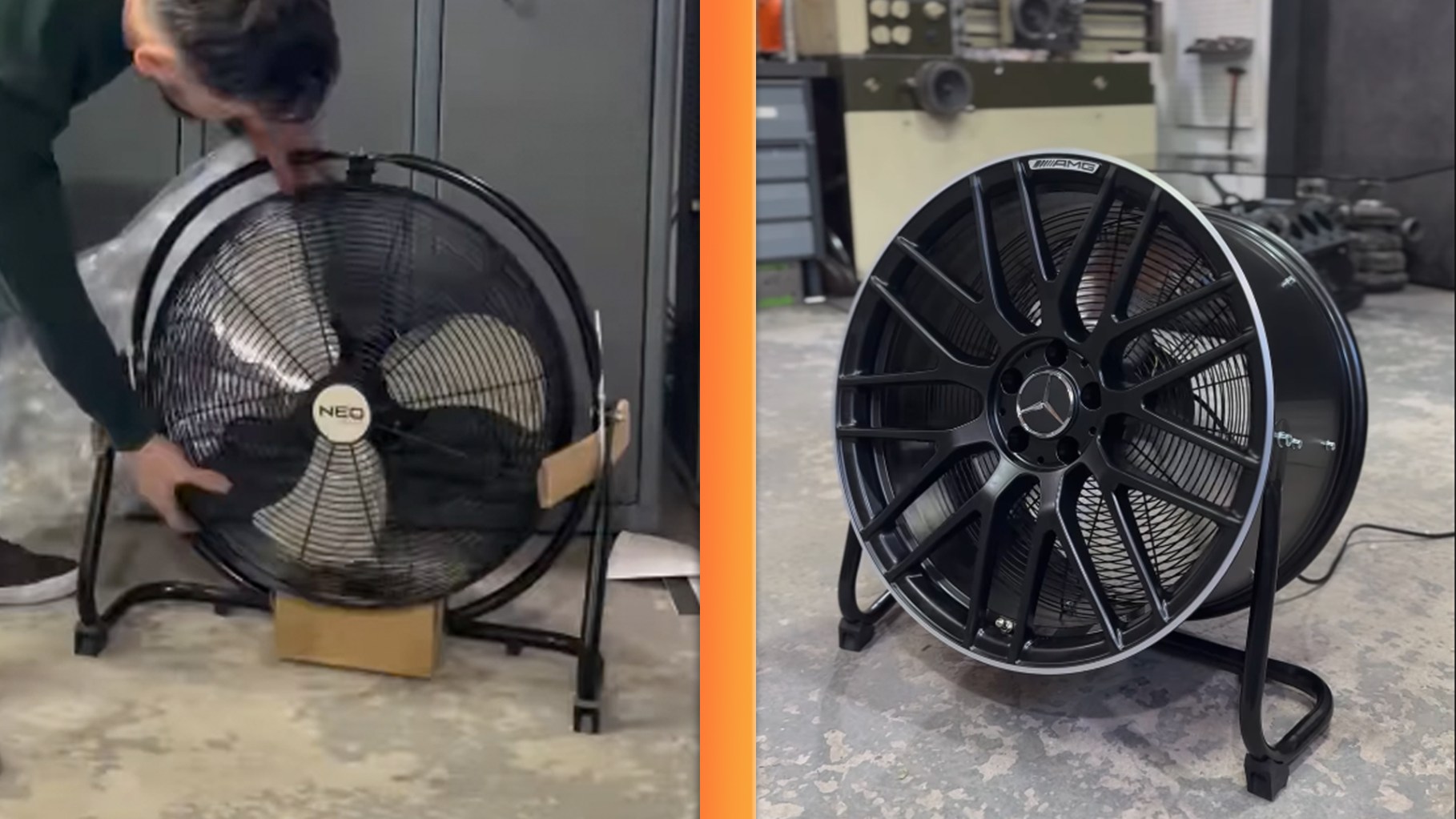 Don't Know What to Do With That Spare Wheel? Turn It Into a Fan