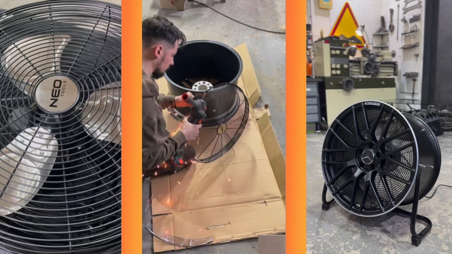 Don't Know What to Do With That Spare Wheel? Turn It Into a Fan