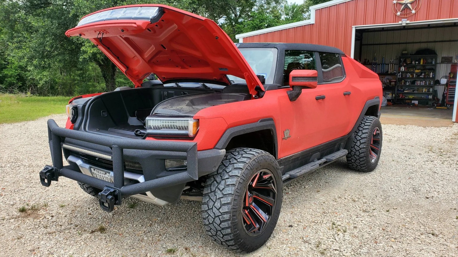 Barely Driven, Very Red Apocalypse Hummer EV Seeks New Home