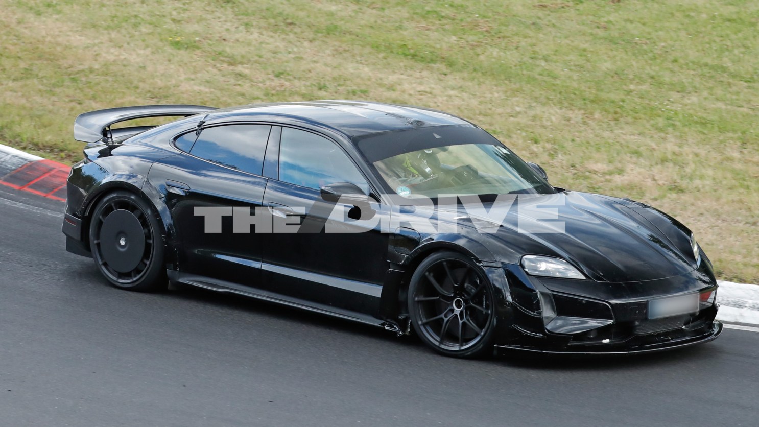 Spied: Porsche Taycan Turbo Weissach Running Aero Wheels and GT3 Fender ...