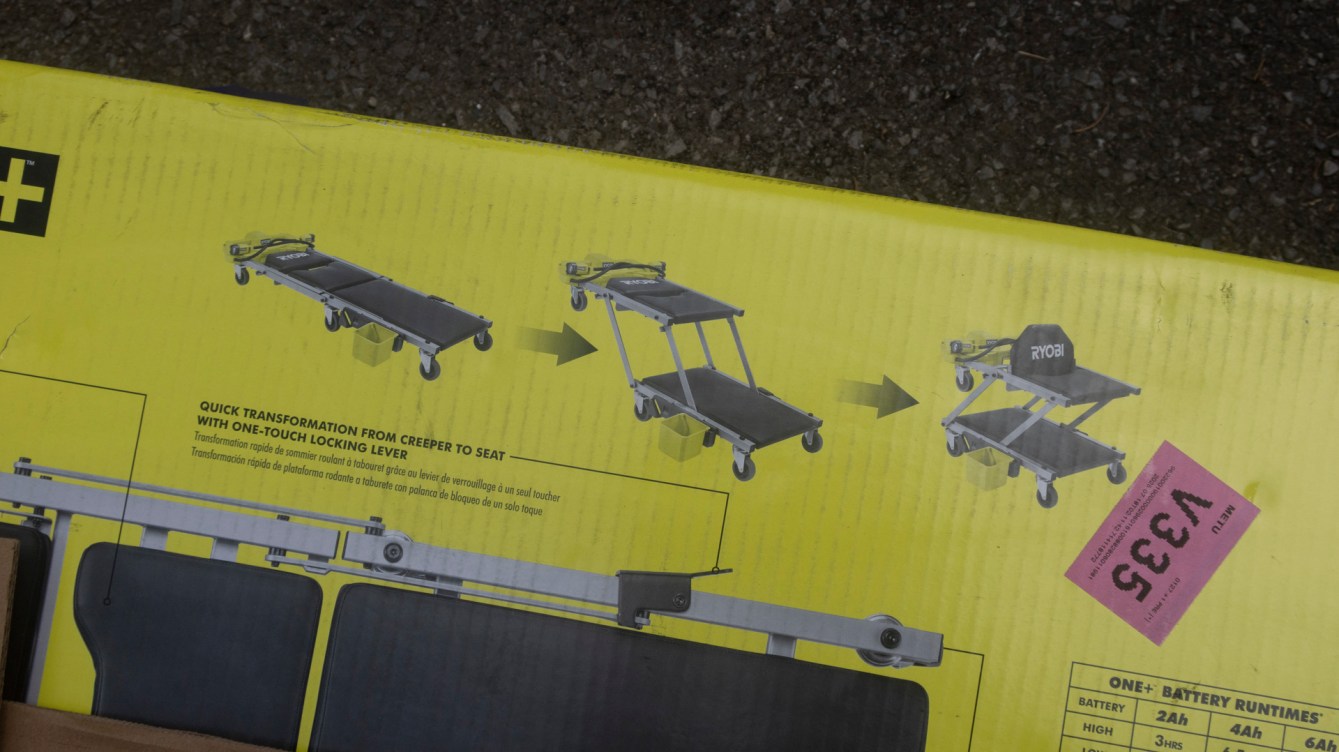 Ryobi Dual-Function Creeper and Seat Review: Handy Stool With Headlights