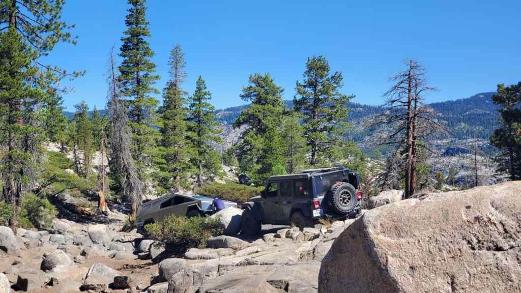 There's a Broken Tesla Cybertruck Stuck on the Rubicon Trail Right Now ...