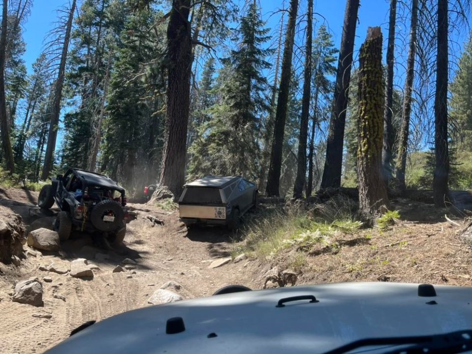 There's a Broken Tesla Cybertruck Stuck on the Rubicon Trail Right Now ...