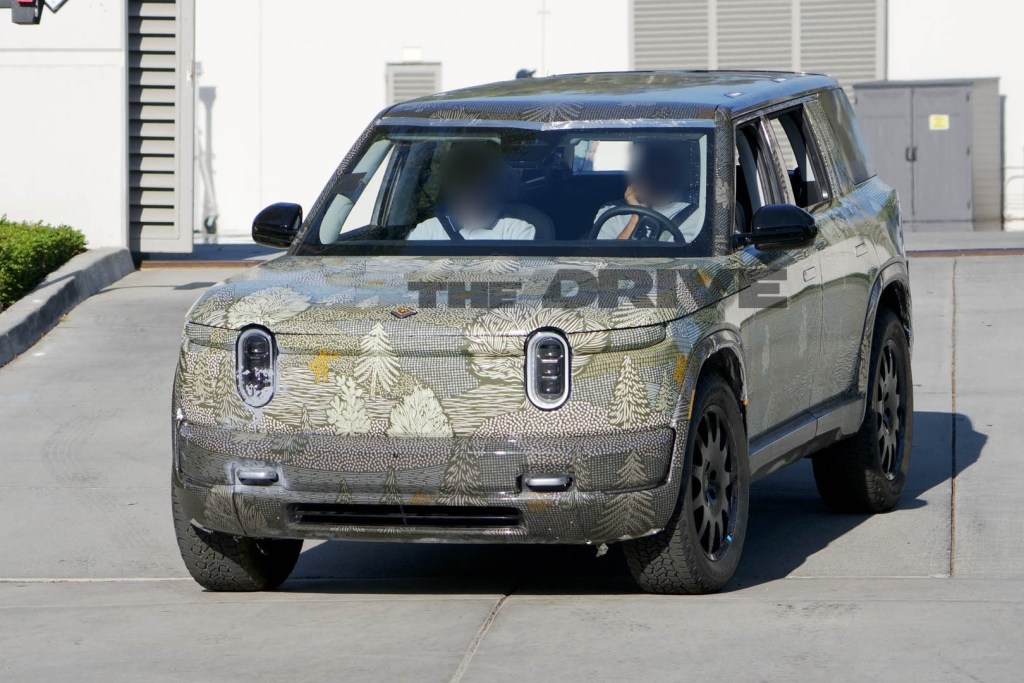 2026 Rivian R2 Spied With 4Runner-Like Dropdown Rear Window Down