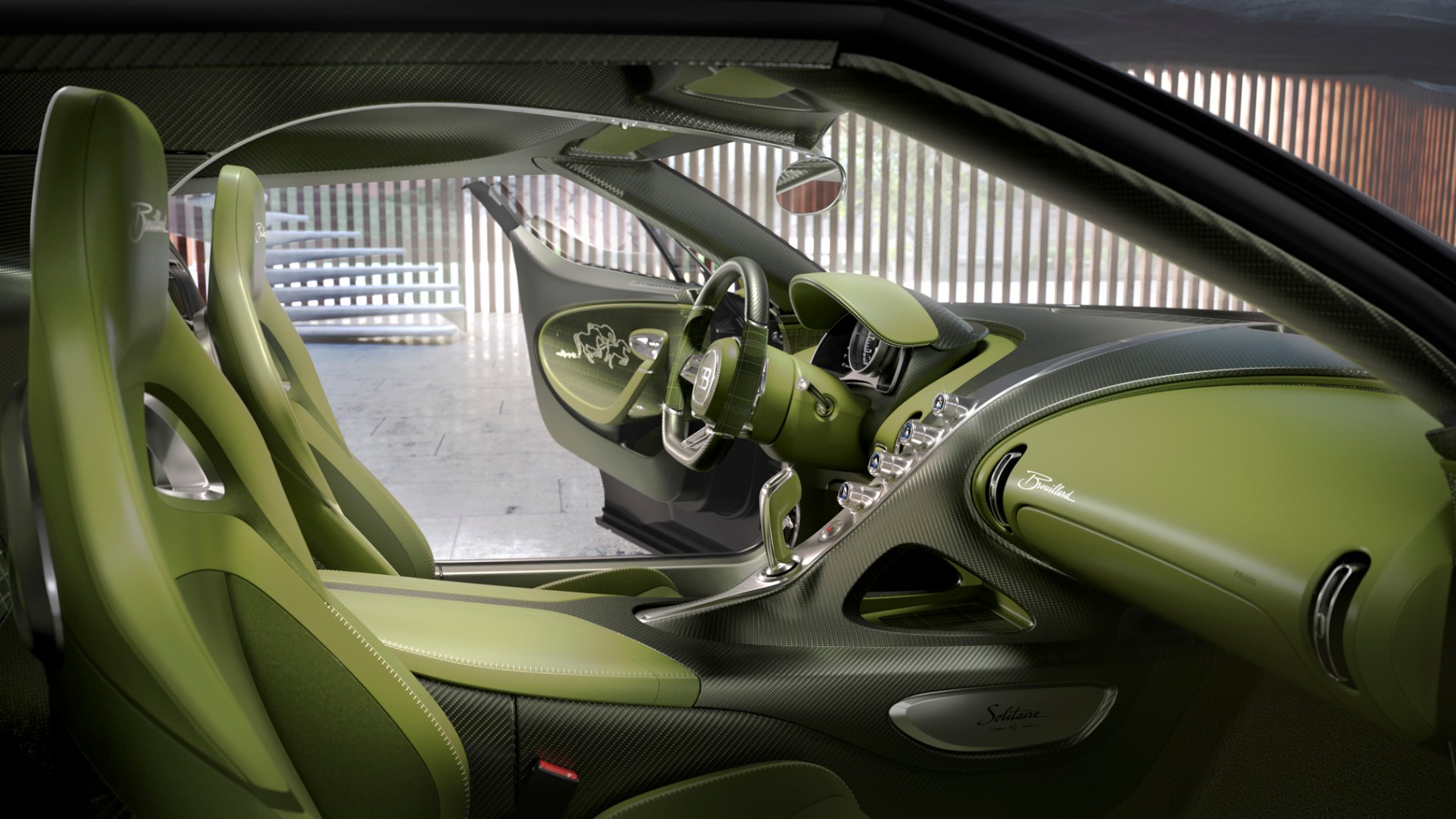 The New Bugatti Brouillard Goes Hard With a Green Plaid Interior and ...