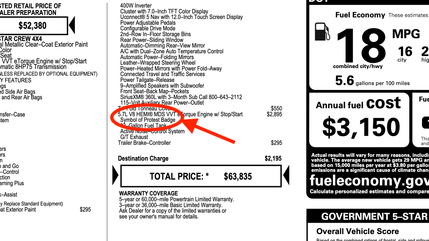 Ram’s ’Symbol of Protest’ V8 Badge Is an Actual Line Item on the Hemi ...