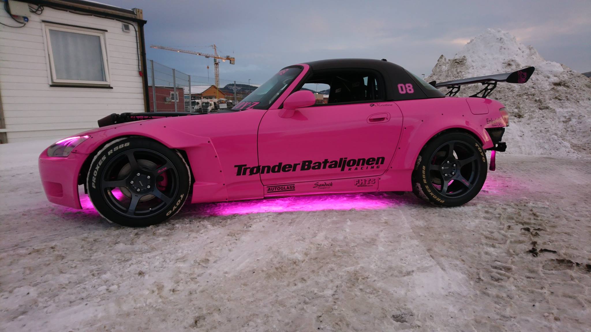 Pretty-in-Pink Honda S2000 Drift Car Rocks 8.3-Liter Dodge Viper V-10