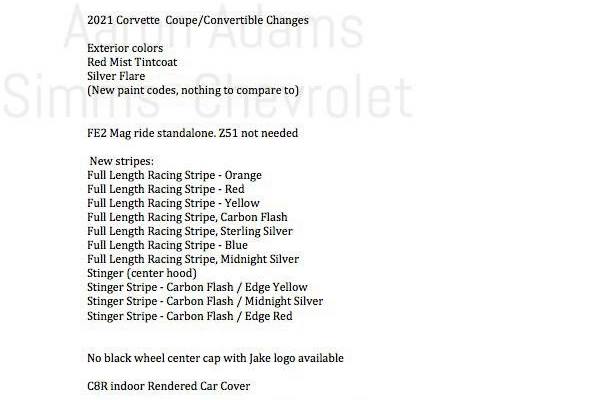 2021 Chevy Corvette C8 Updates: Standard Wireless Apple CarPlay ...