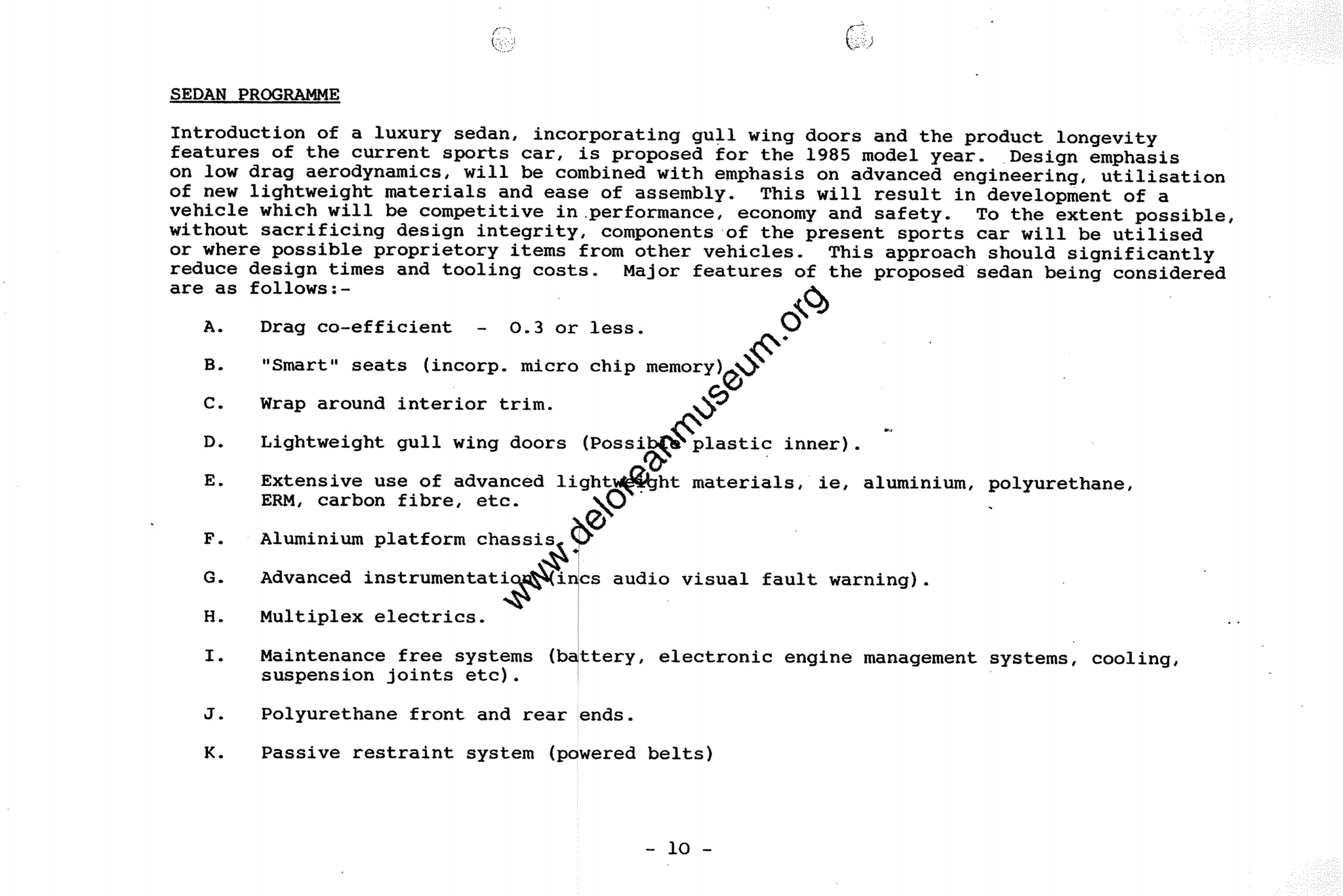 See the Original Sketches for the DeLorean Sedan That Never Was