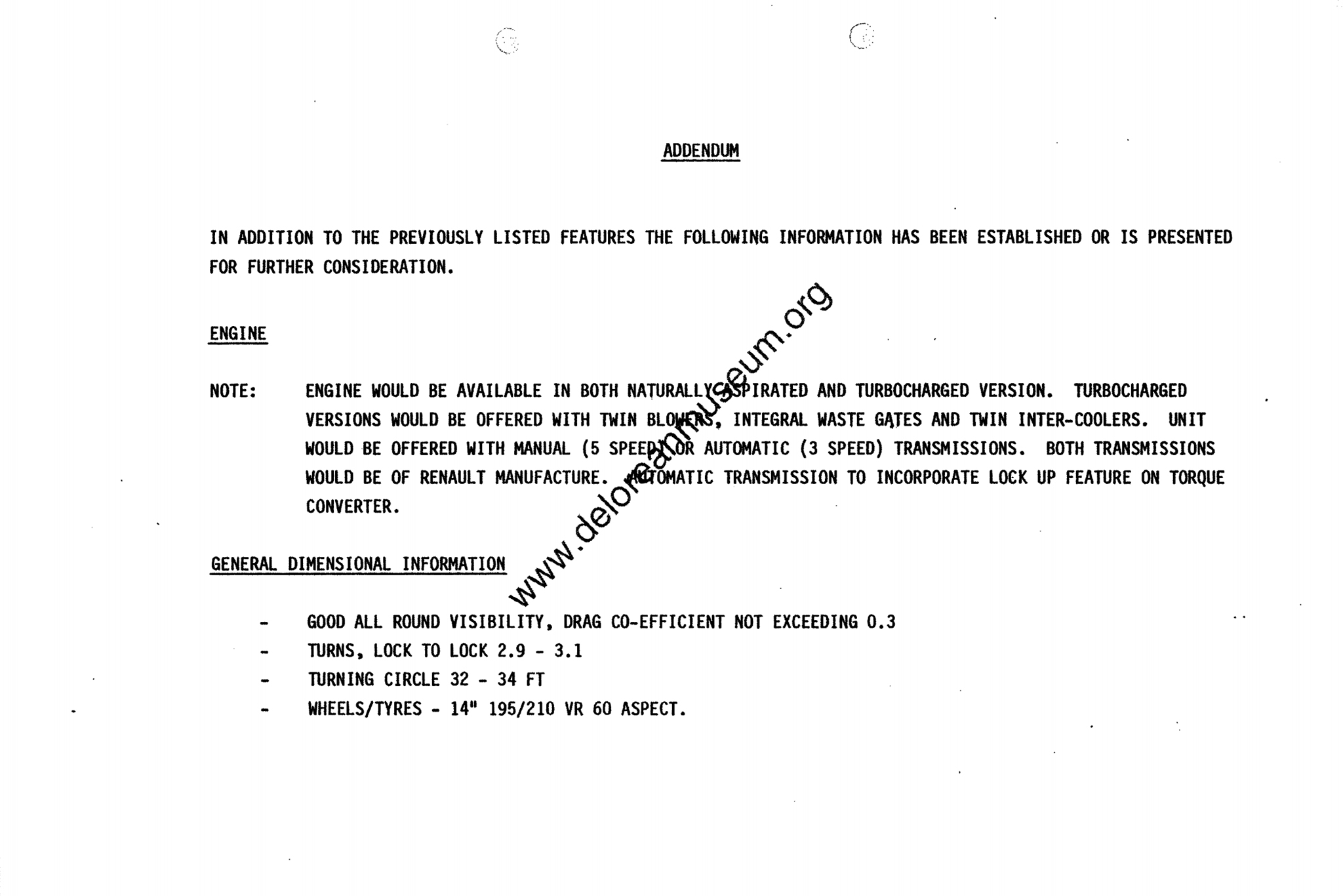 See the Original Sketches for the DeLorean Sedan That Never Was