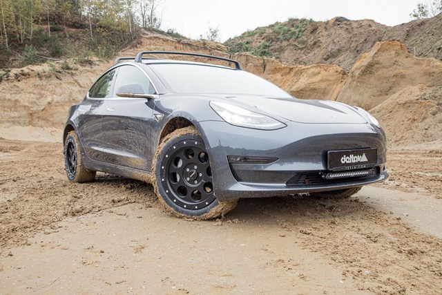 Tesla Model 3 Gets Rugged with Aftermarket Off-Road Package from Delta4x4