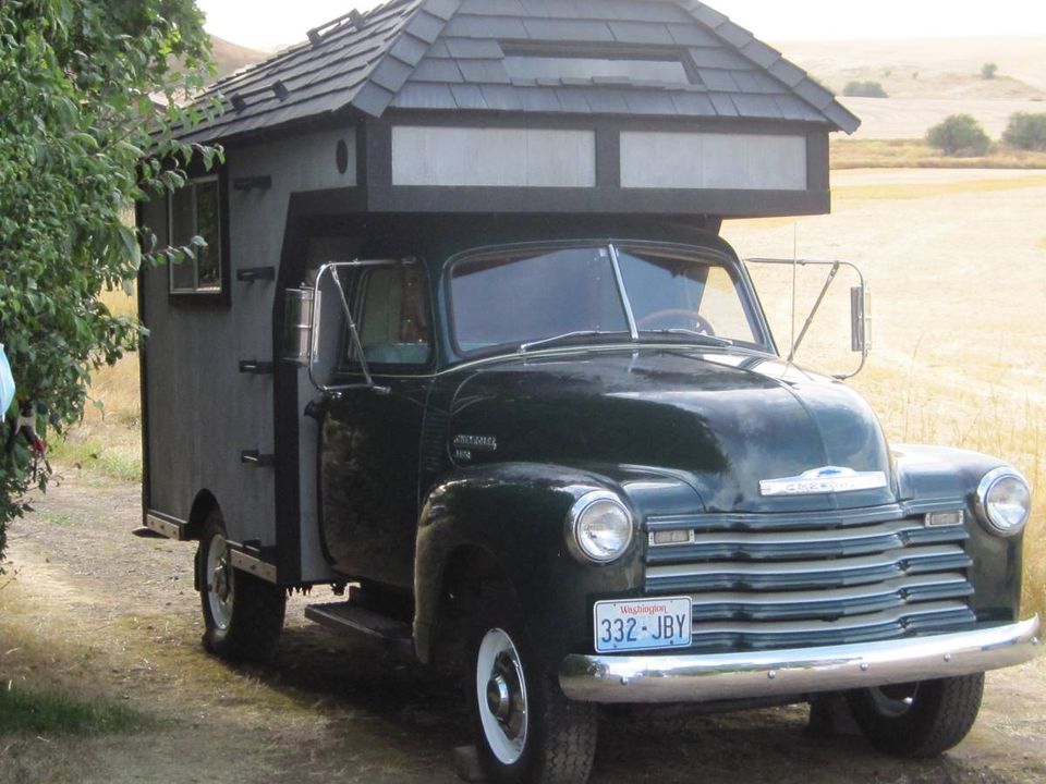 1950 Chevy Truck With Tiny Home Camper Is the Most American Way to Travel
