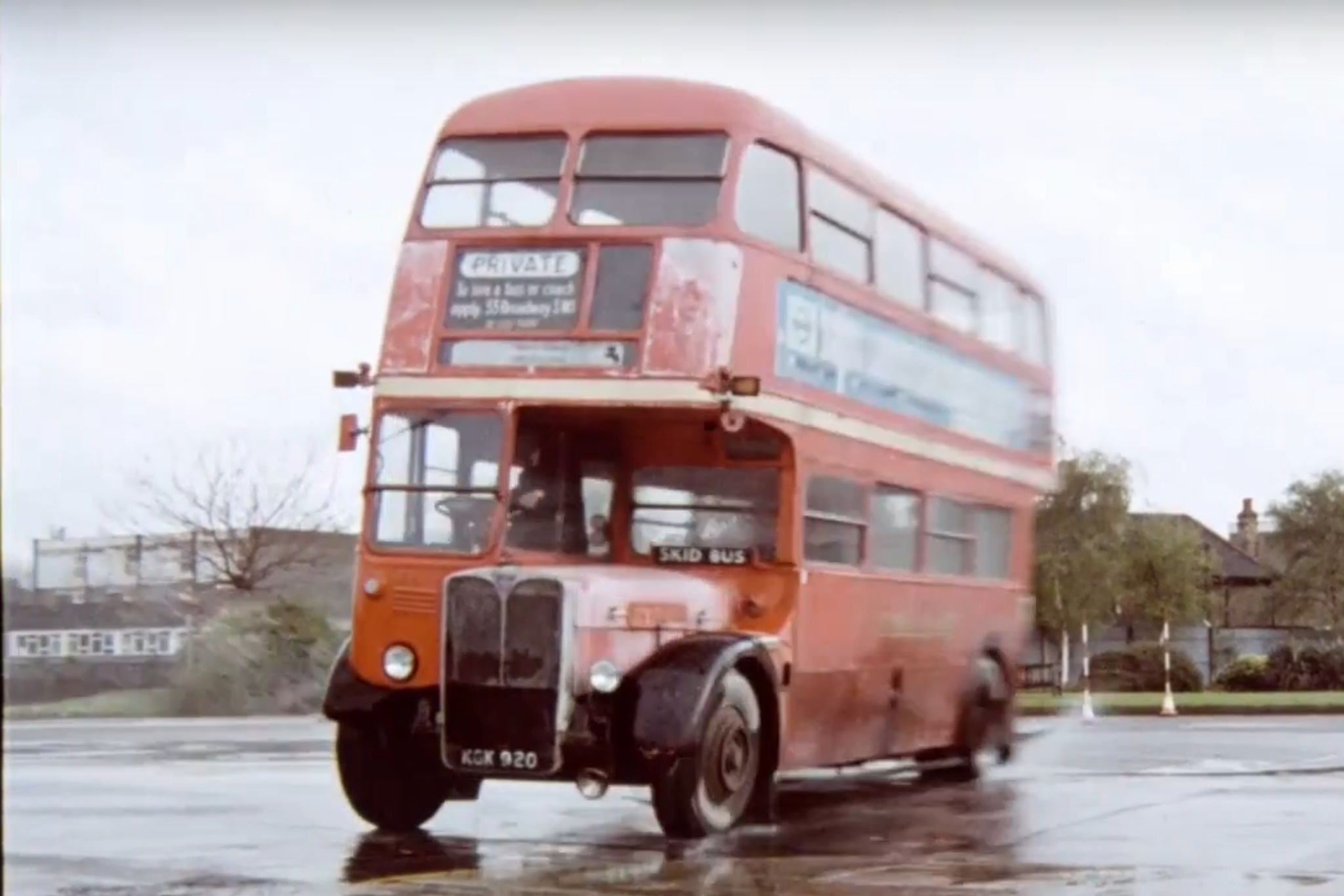 Watch London's Old Double-Decker Buses Get Tested for Rollover on a Wet ...