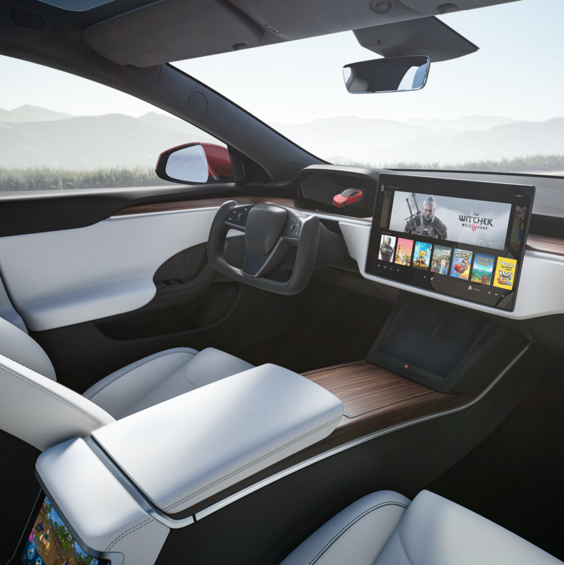 The Refreshed Tesla Model S Has a Goofy KITT-Style Steering Wheel