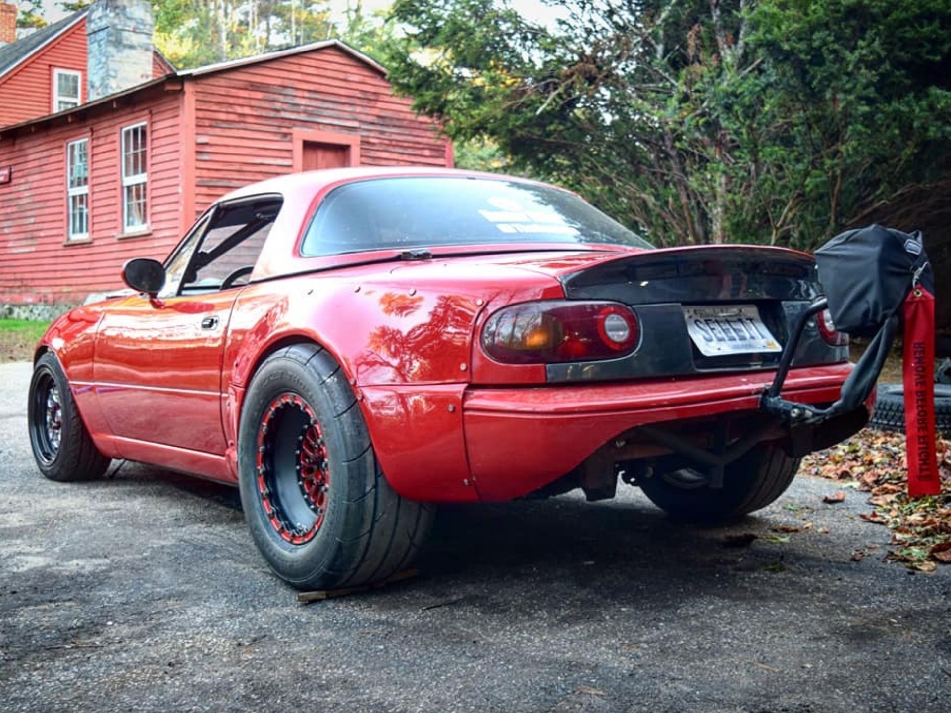 1990 Mazda Miata NA with a Silverado Engine and Twin Turbos Is Drag ...