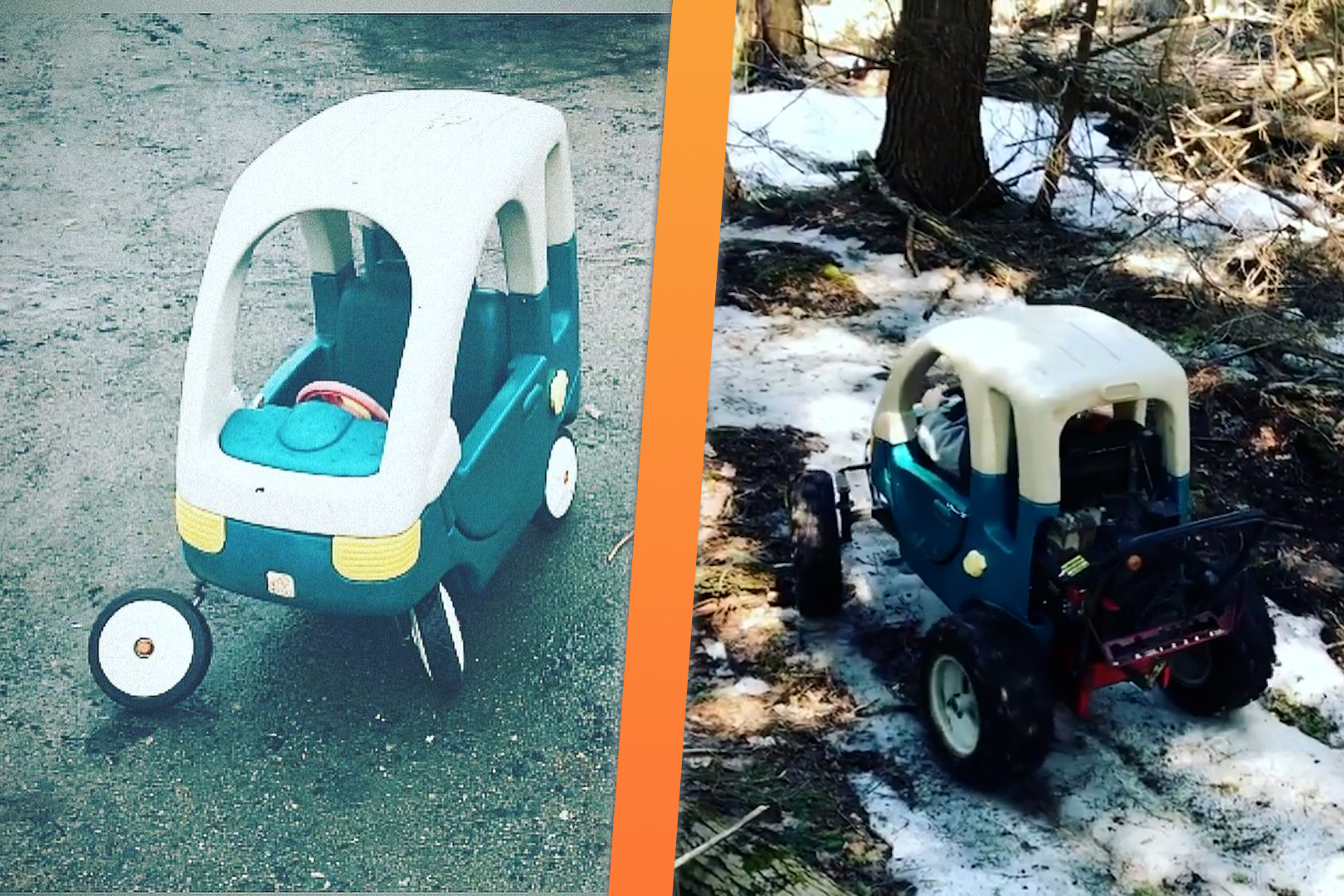 Handy Uncle Turns Little Nephew’s Busted Ride-On Car Into Drivable Off ...