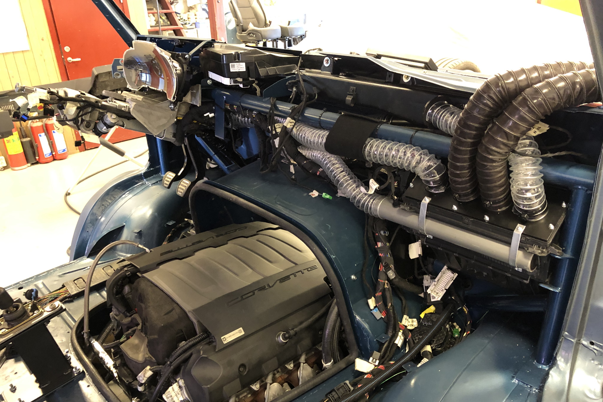 Old Shorty Chevy Van I s a C7 Corvette Underneath