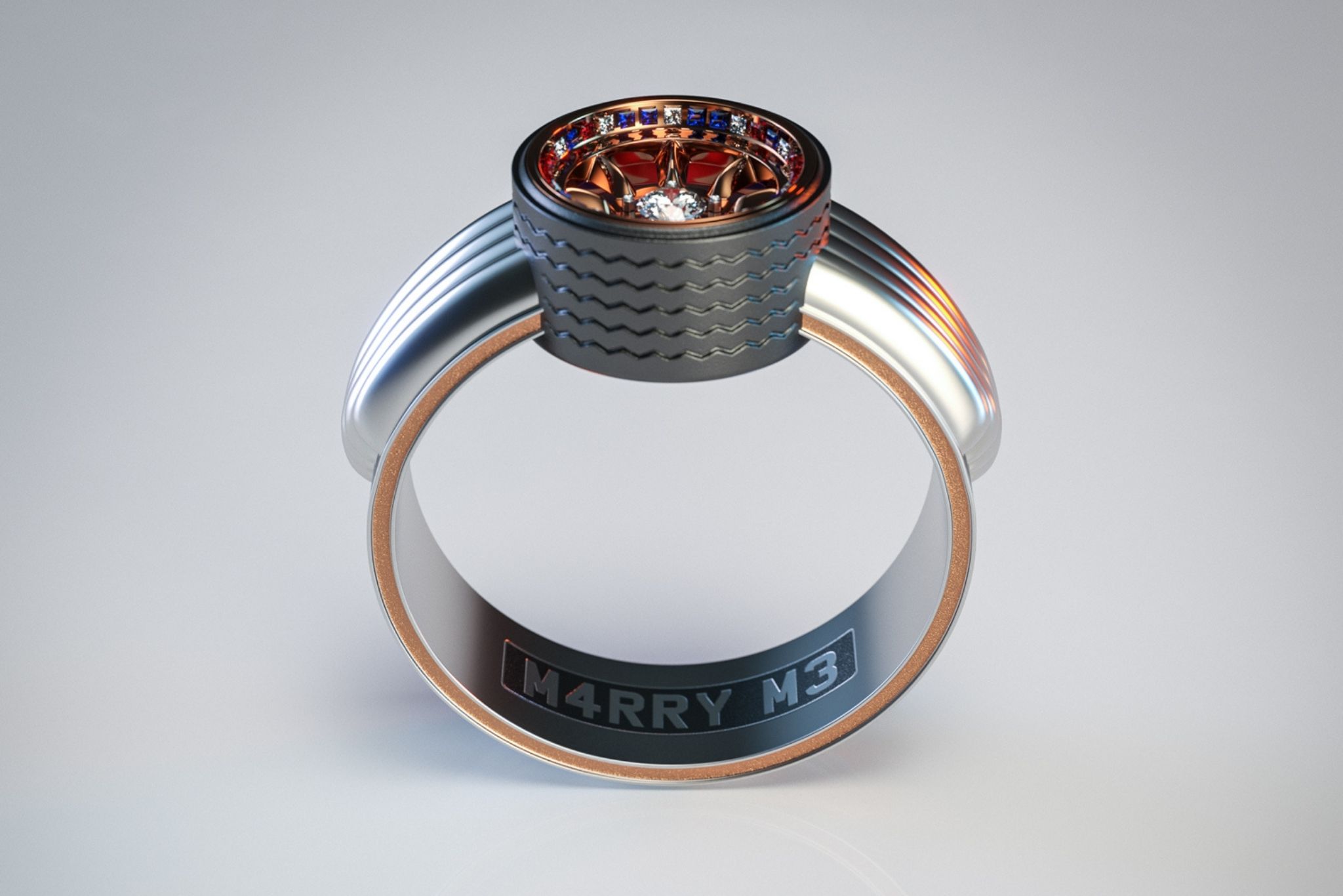 Say Yes to These Sweet Car-Themed Scrap Metal Engagement Rings