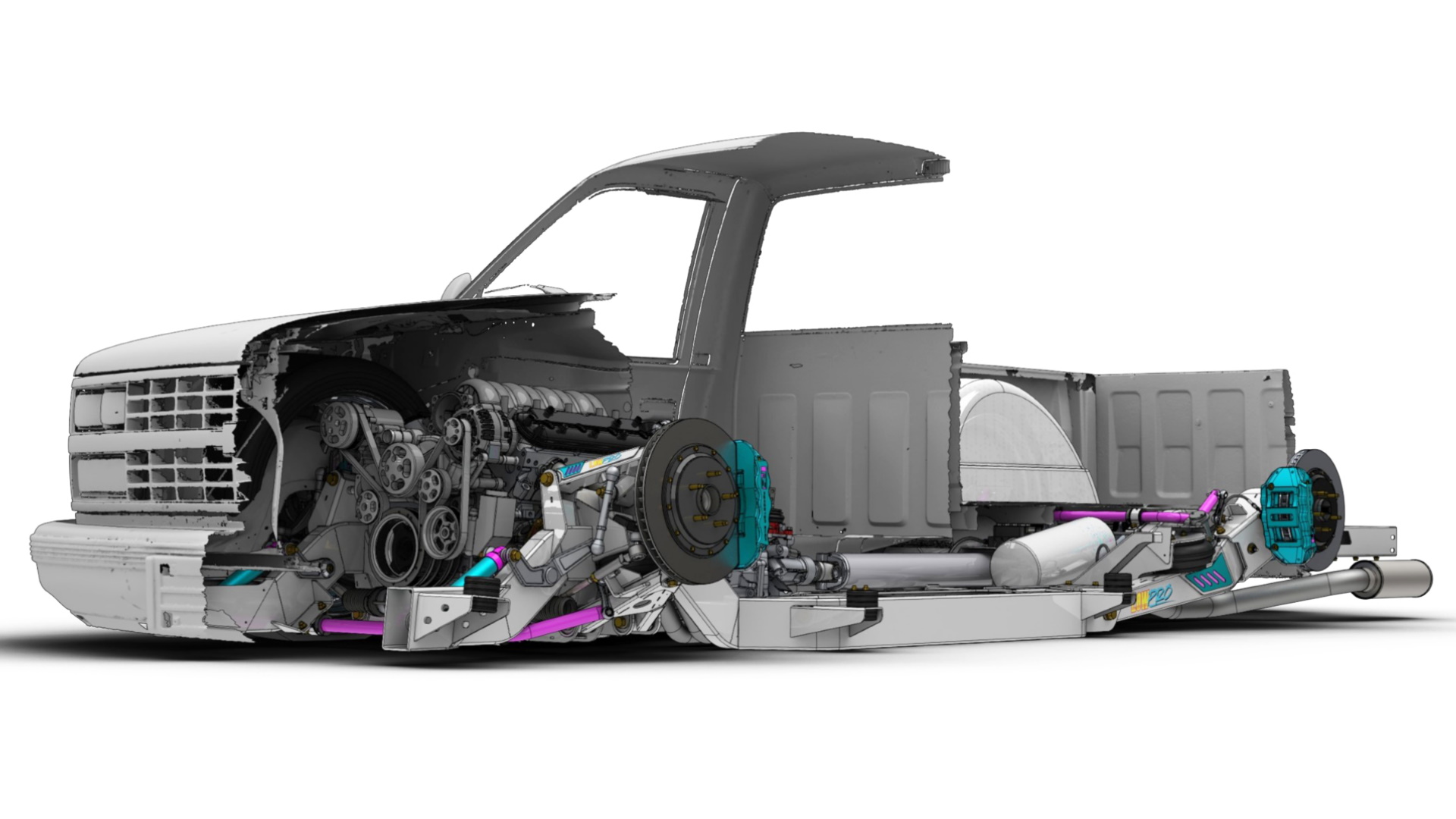 This Custom Chevy Truck Chassis Is Sold Ready to be Slammed