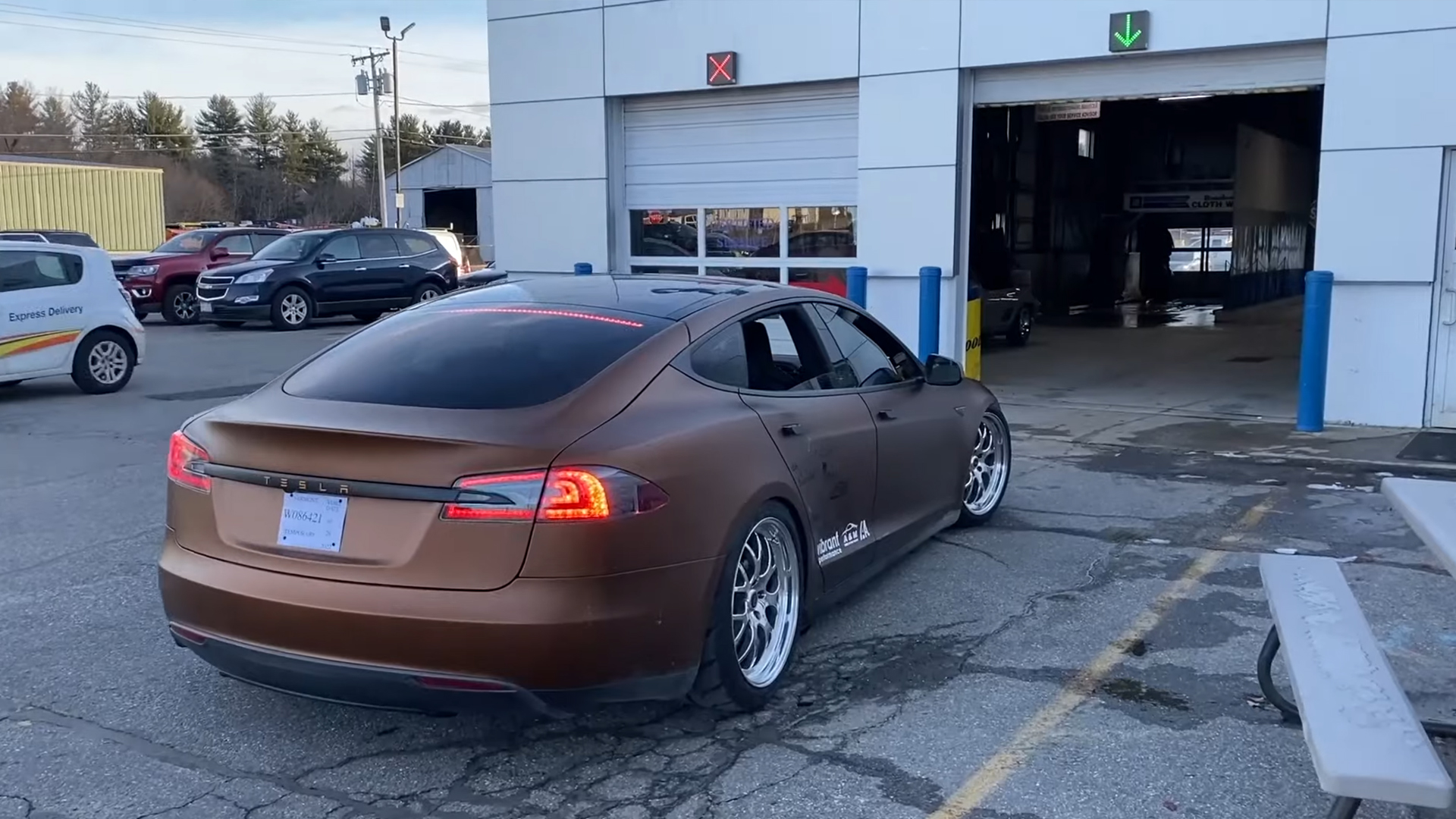 World’s First V8-Swapped Tesla Model S Is Officially on the Road