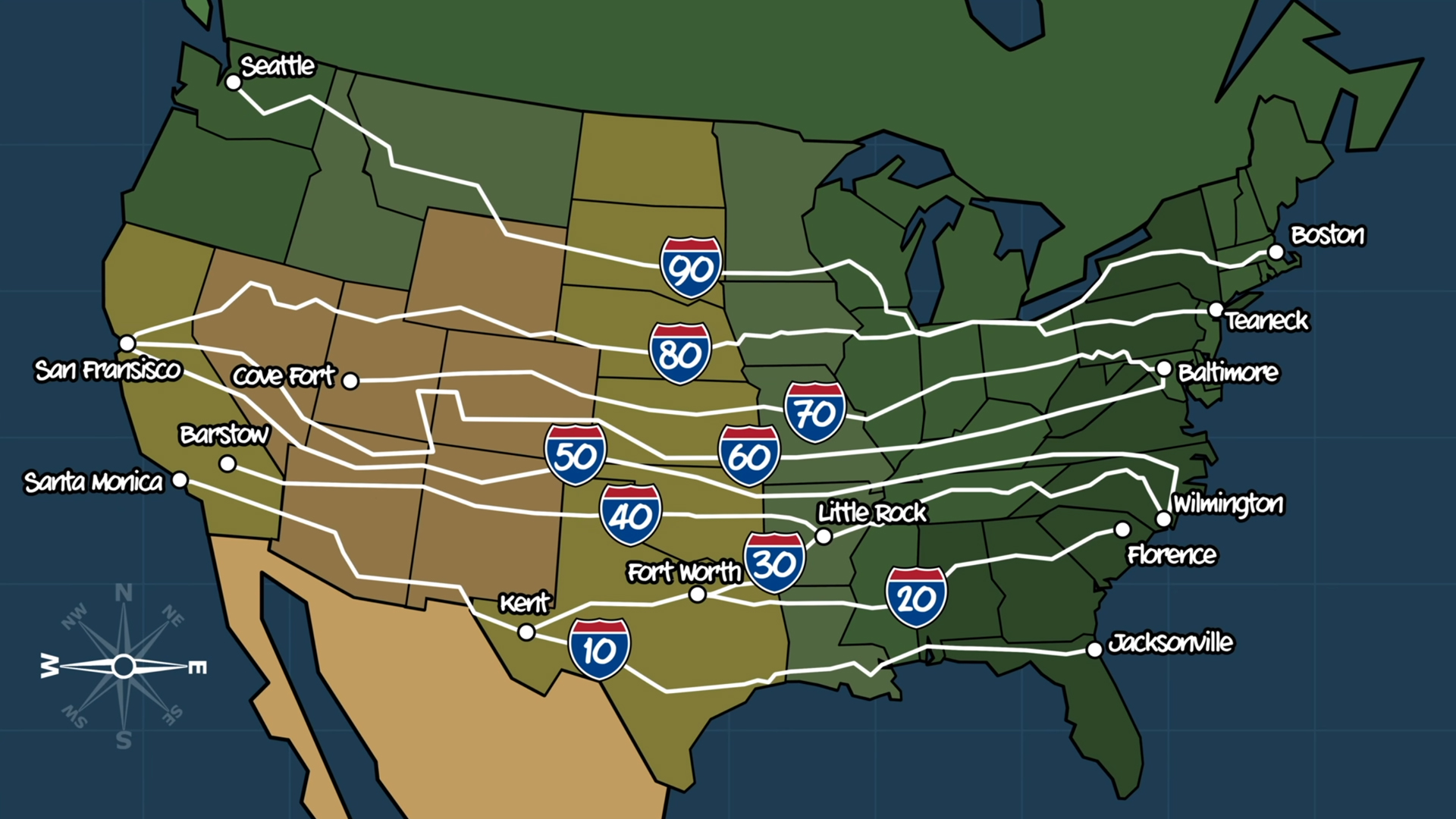 Here's the Surprising Logic Behind America's Interstate Highway Numbers