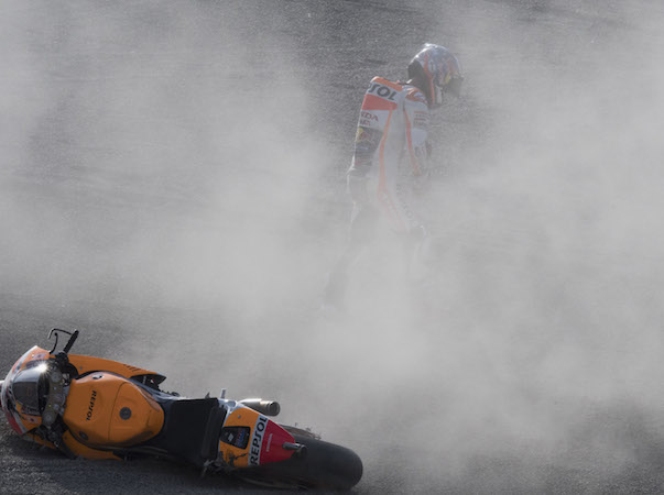 MotoGP Champion Airlifted After Scary High-Side Crash in Japan