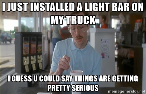 The Roof-Mounted LED Light Bar is The Cab Visor's Cousin