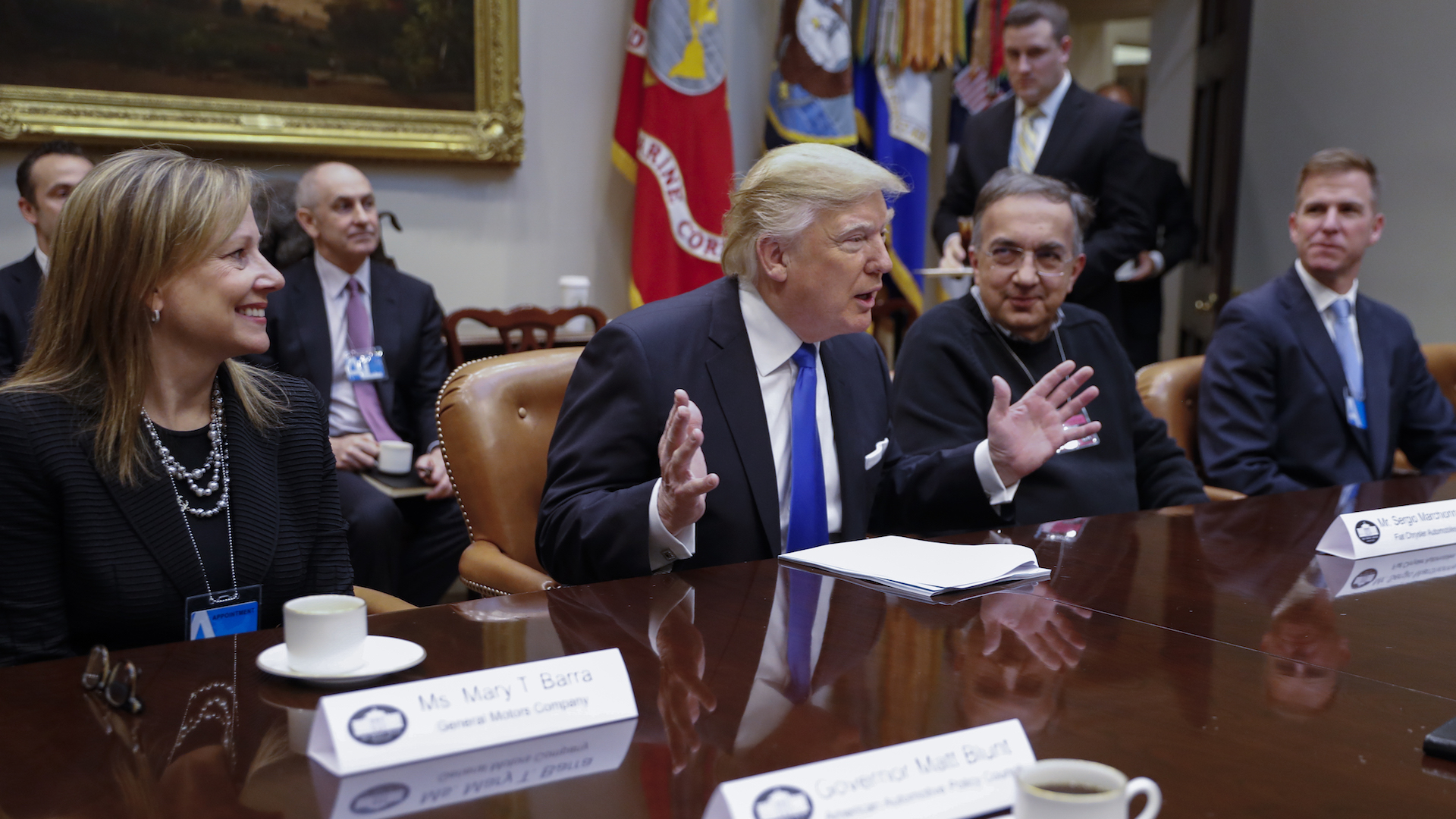 President Trump Talks Jobs With Heads of Ford, General Motors, and Fiat ...