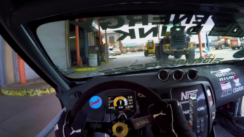 Formula Drift Driver Chris Forsberg Drives a NASCAR Race Car on the Street