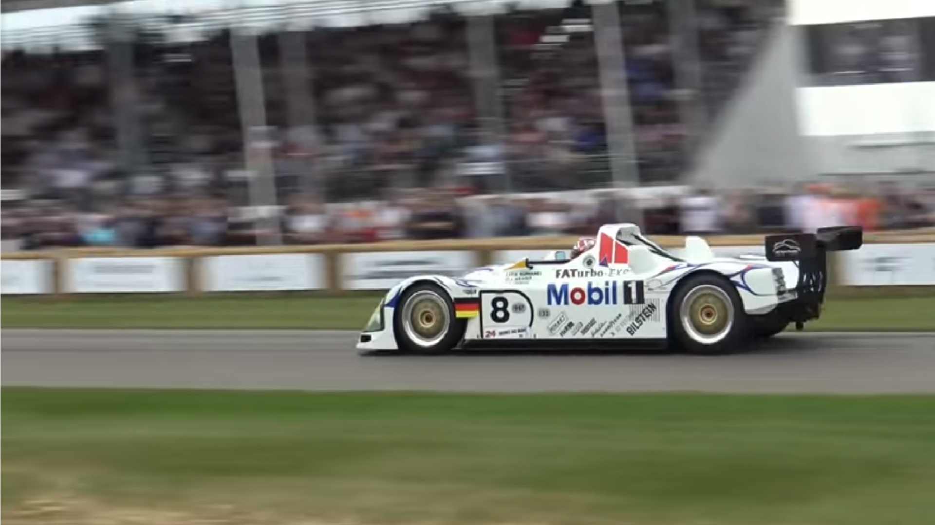 Porsche's LMP1/98 Pops And Cracks Up The Hill At Goodwood