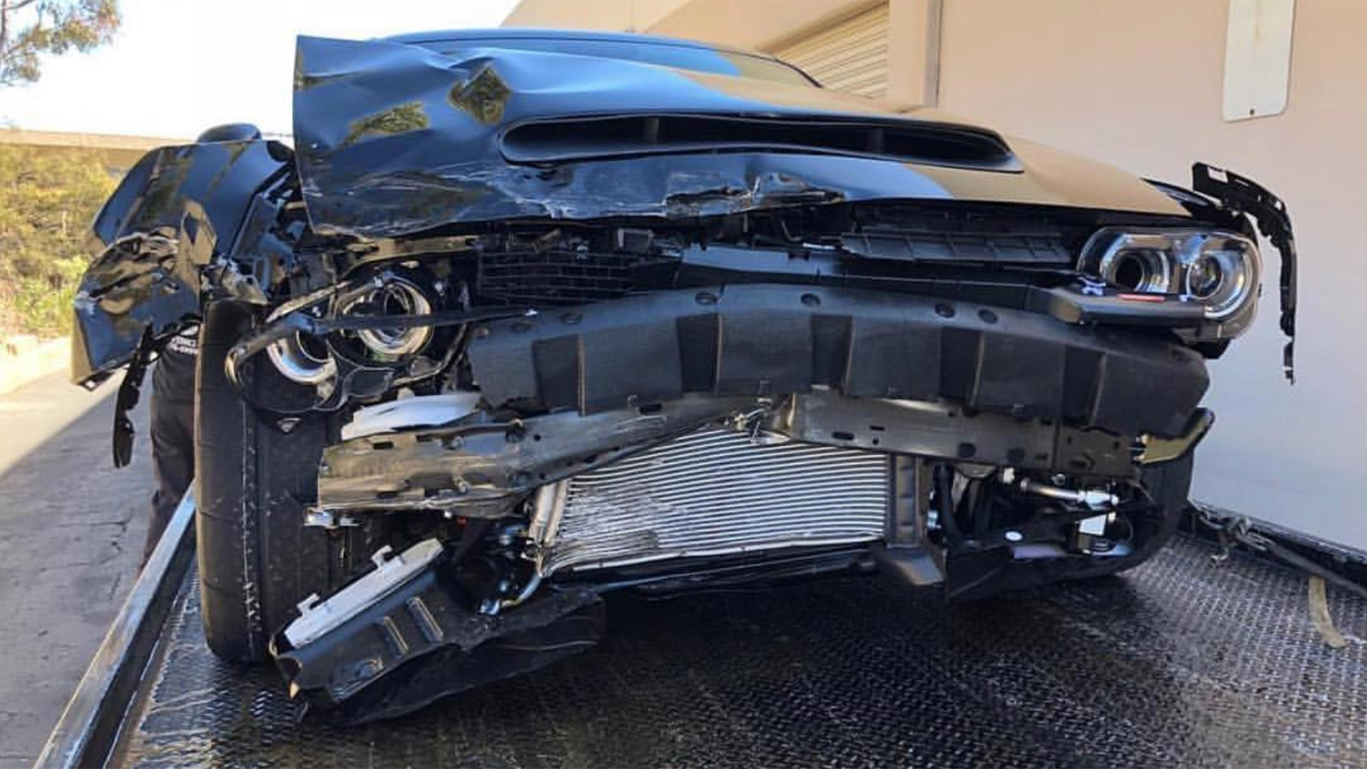 Somebody Finally Wrecked the 840-HP Dodge Challenger SRT Demon