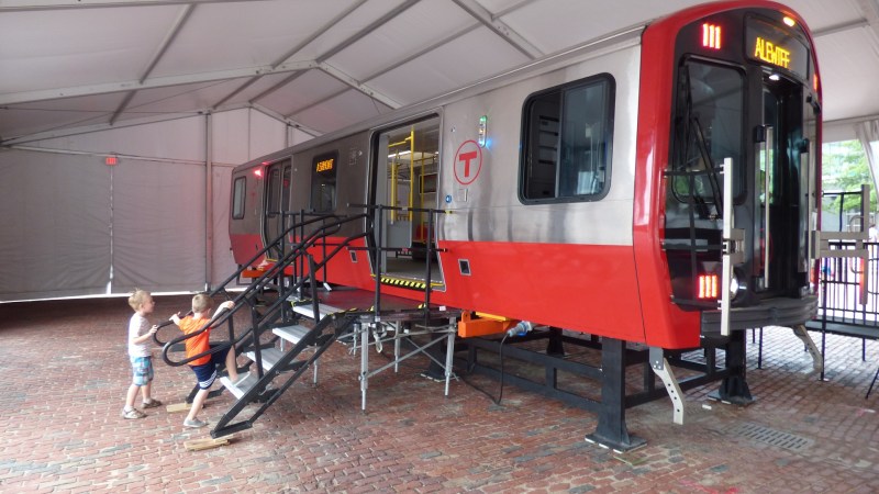Mockup of Boston's New Subway Car on Display